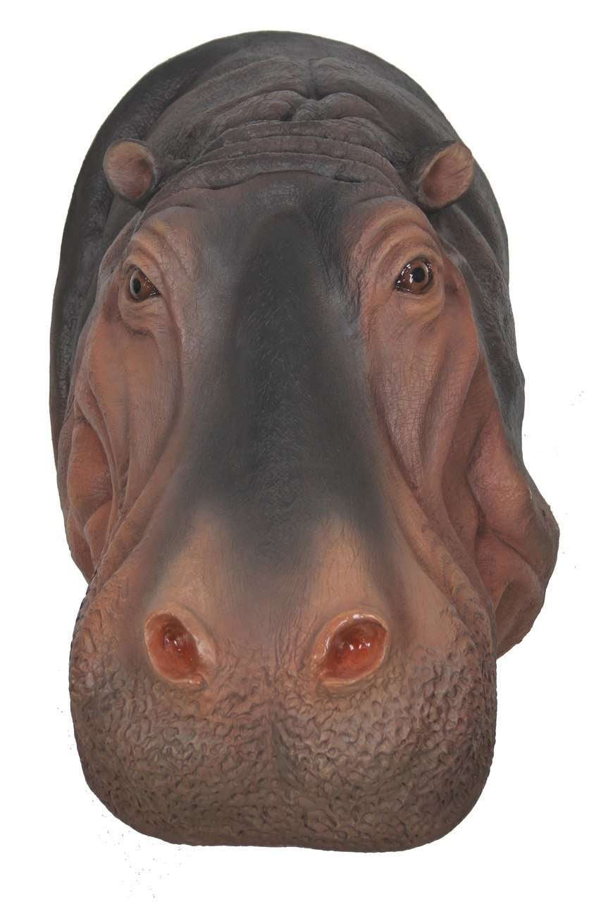 Gray Hippo Head Life Size Statue - Walmart.com