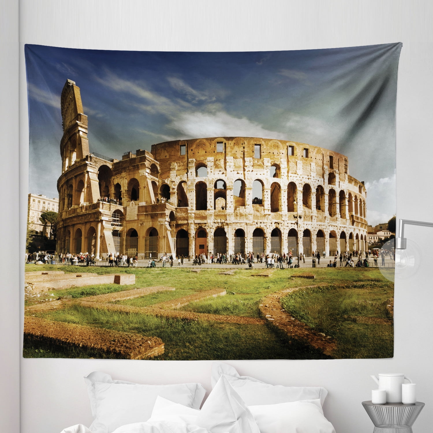 Italy Tapestry, Famous Historic Italian Monument Landmark Ruins ...
