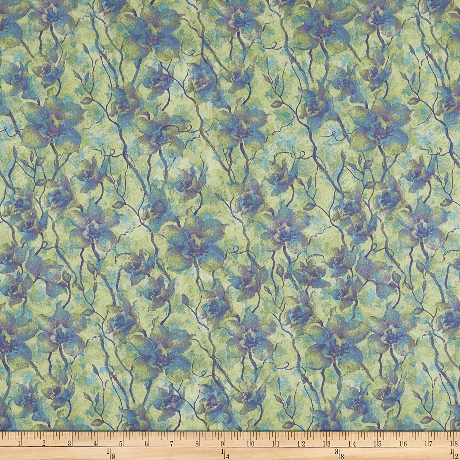 Springs Creative Products Susan Winget Jasmine Floral Vine Fabric ...