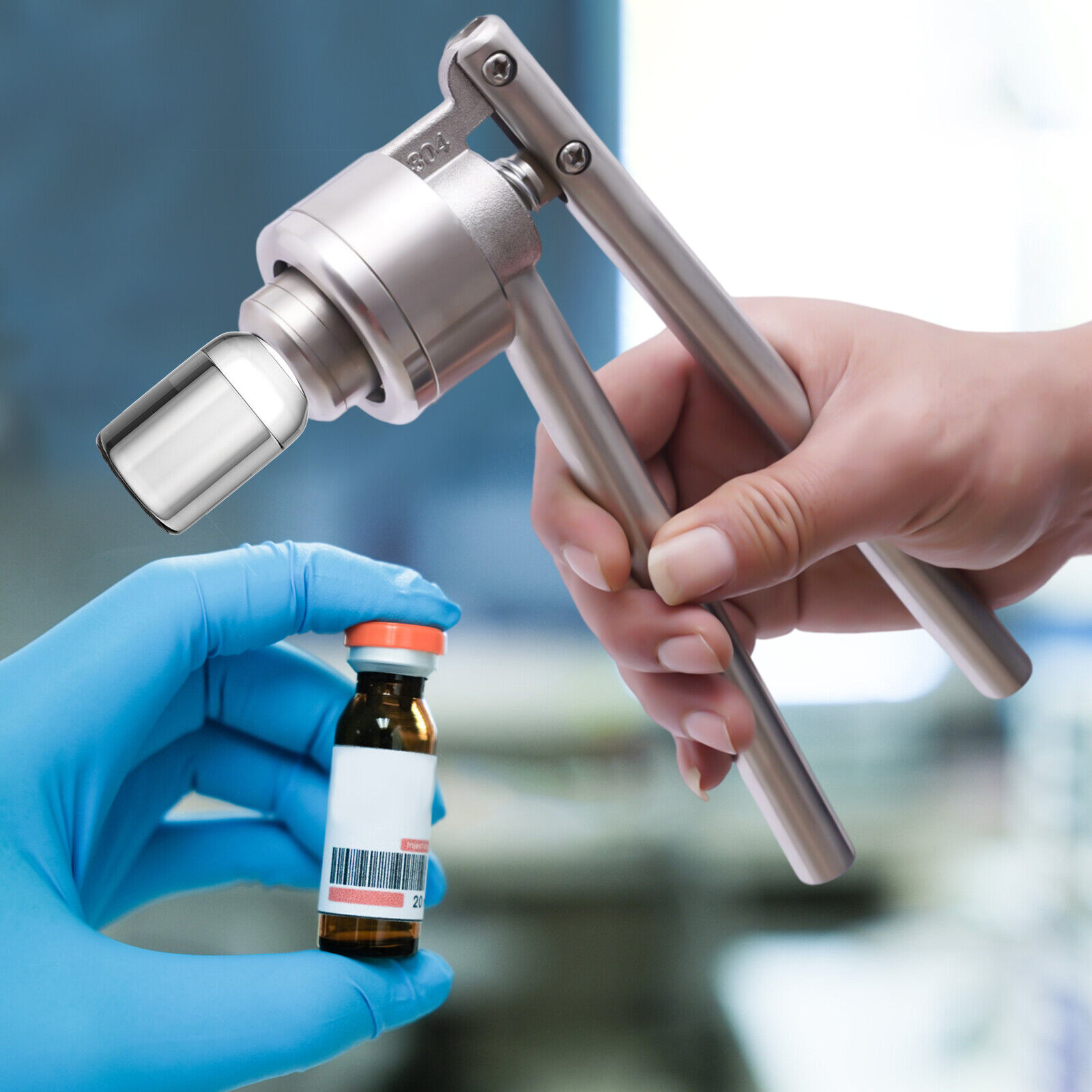 20mm Portable Manual Crimper Hand Sealing Crimping Machine for Aluminum ...