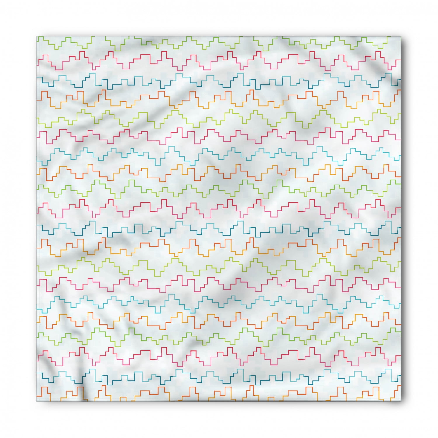 Colorful Bandana, Pixel Zigzag Waves, Unisex Head and Neck Tie, by ...