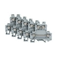 100-Pack 2-Layer Rail Terminal Block - 2-in 2-out Wire Connector, 32A ...