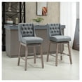 Bar Height Bar Stools Set of 2, 30" Swivel Bar Chairs with Wood ...