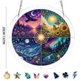 Acrylic Puzzle Suncatcher Window Hanging Ornament, Stained Glass Style ...