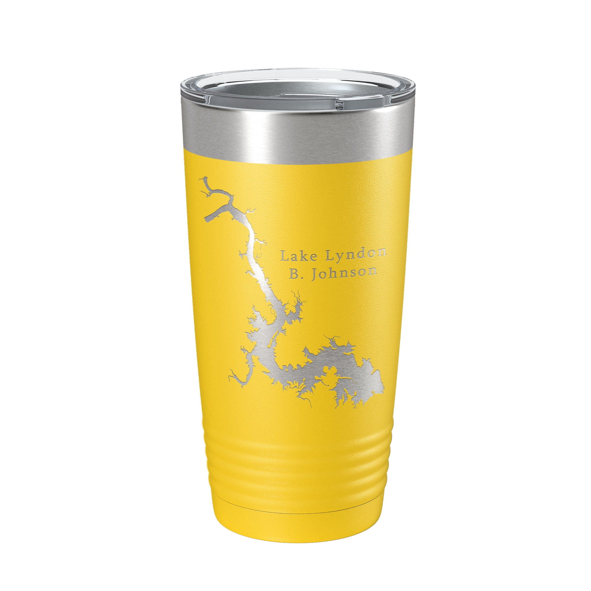 Lake Lyndon B. Johnson Map Tumbler Travel Mug Insulated Laser Engraved ...