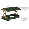JCs Wildlife Large Fly Thru Bird Feeder (Green and Tan, Feeder Only ...