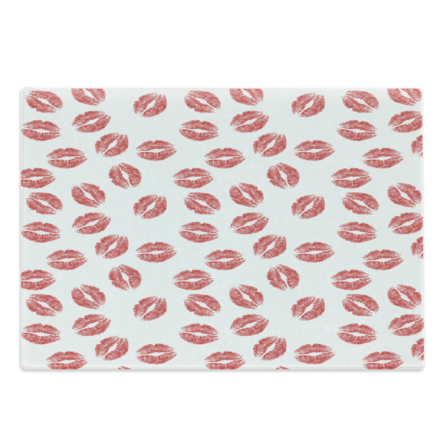 Feminine Cutting Board, Pattern of Lipstick Kiss Marks Woman Valentines ...