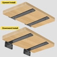 6 Inch Black 12 Pack L Shelf Brackets Iron Industrial Hardware Support ...