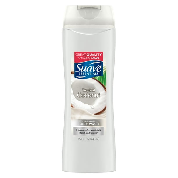 Suave Essentials Creamy Tropical Coconut Body Wash, 15 oz - Walmart.com