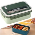 Double Grid Fresh Keeping Lunch Box 1100ml Separated Lunch Box With ...