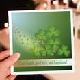 3drose, Beautiful Green and Gold Shamrocks, Good Health, Good Luck and ...