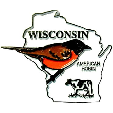 Wisconsin State Artwood Jumbo Fridge Magnet Large Refrigerator Travel ...