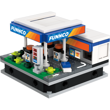 BricKunion Mini Module City Fast Food Shop Building Block Set - 188 ...