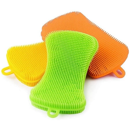 Sponges for Dishes, Silicone Sponge Dish Washing Kitchen Gadgets Brush ...
