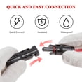 MHPOWOS Solar Panel Extension Cable 11FT 14AWG Waterproof Flexible ...