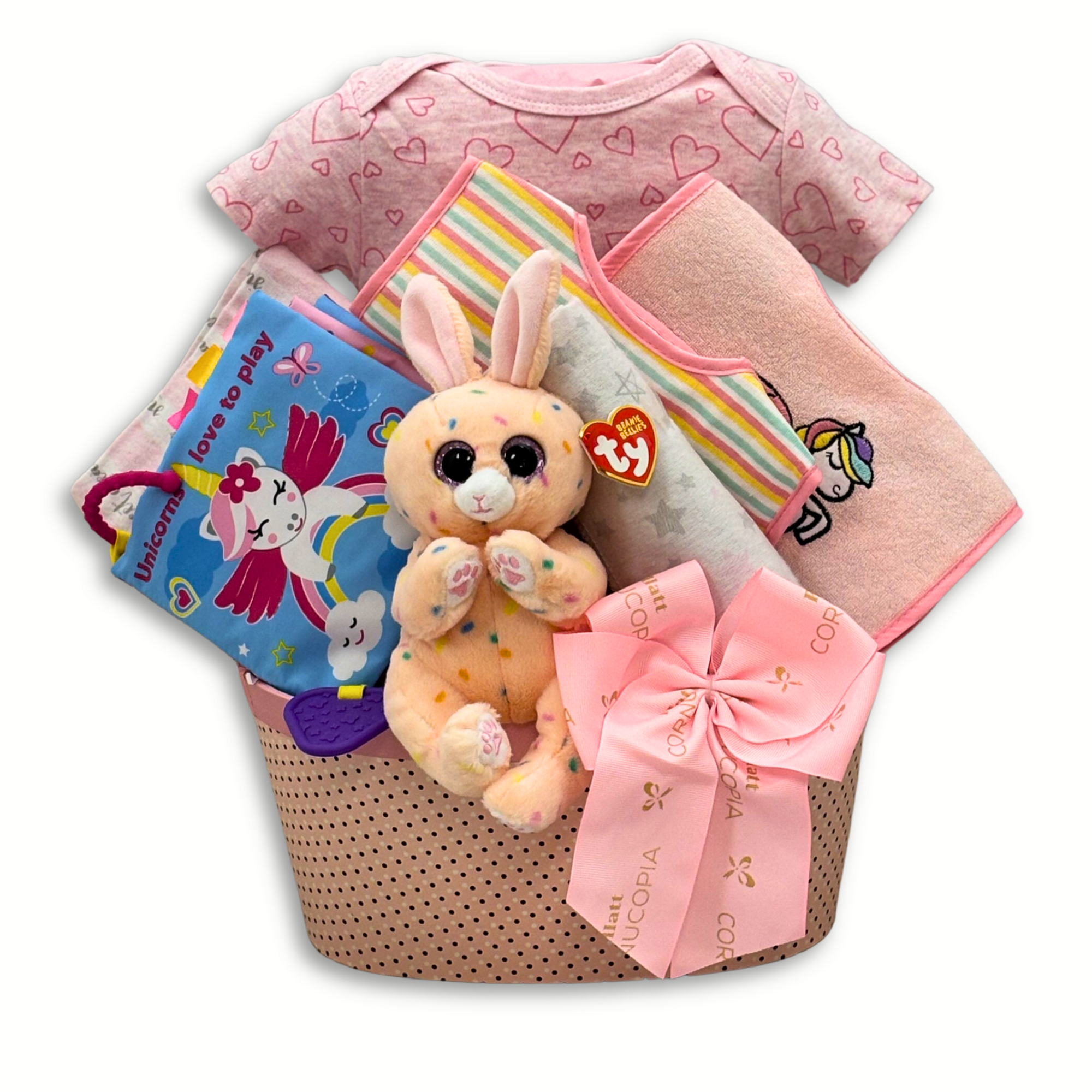 Click here for Pellatt Cornucopia Newborn Baby Girl Gift Basket W... prices