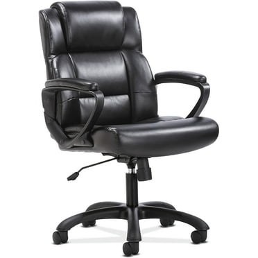 Sadie Executive Computer Chair- Fixed Arms for Office Desk, Brown ...