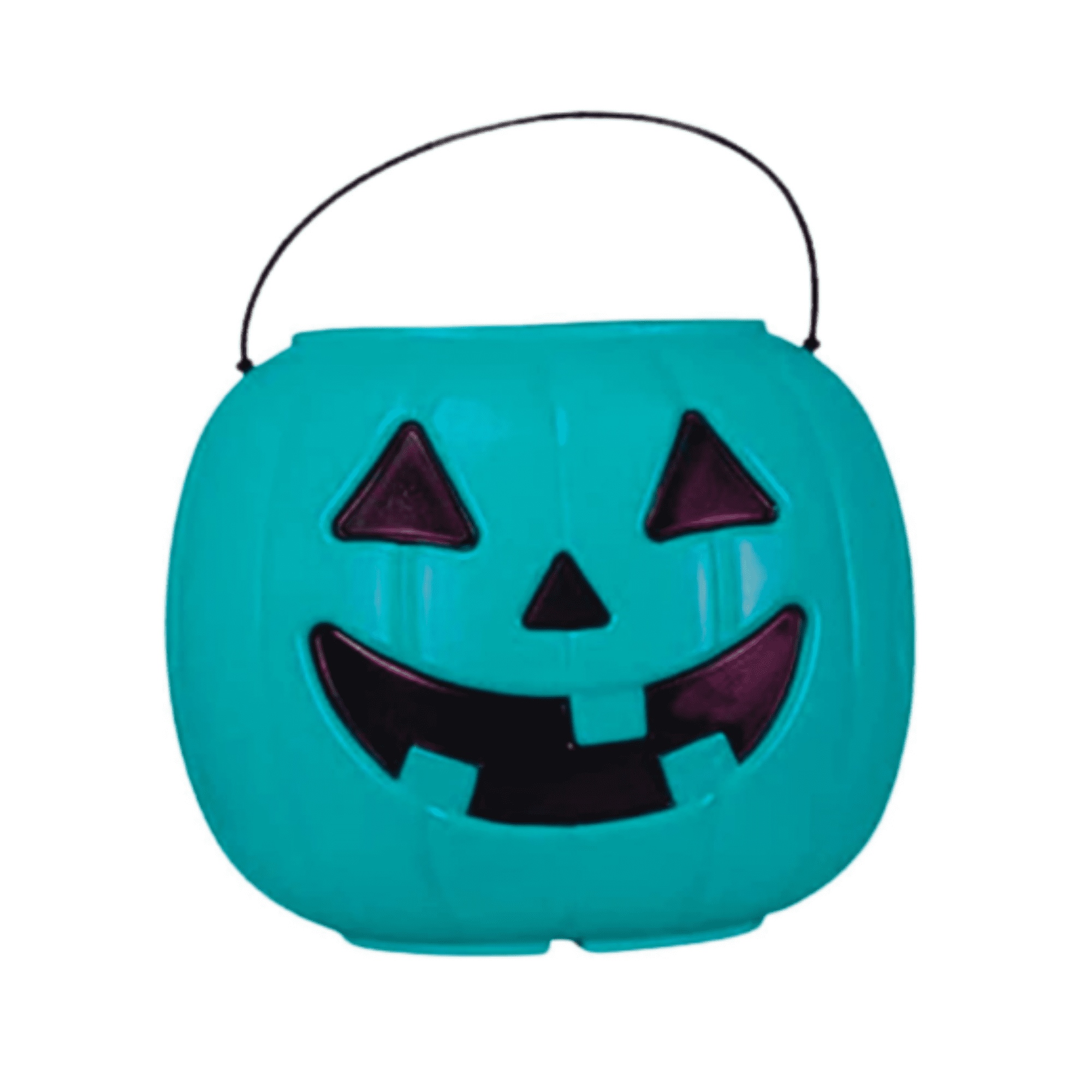 FSSTAM 8.5 inches Pumpkin Jack O'Lantern Candy Bucket with Handle, Teal ...