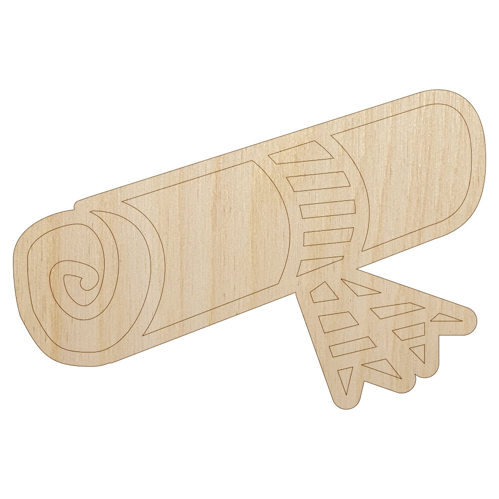 Diploma Graduation Doodle Wood Shape Unfinished Piece Cutout Craft DIY ...