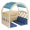 Childcraft Reading Nook, Beige Mesh/Blue Canopy with Blue Cushions, 49 ...