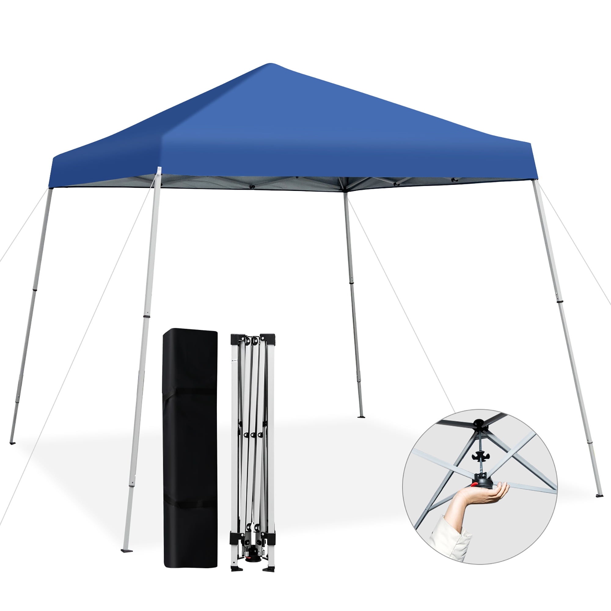 Costway 10x10ft Patio Outdoor Instant Pop-up Canopy Slanted Leg UPF50 ...