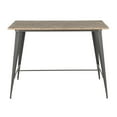 Oregon Industrial Counter Table in Grey and Bamboo by LumiSource ...