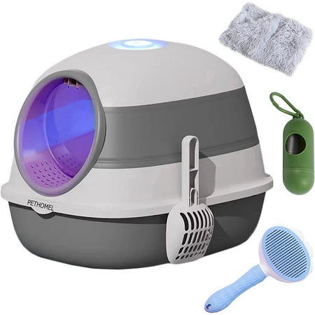 Hantdan Cat Litter Box, Large Enclosed Litter Boxes Deep Dog Proof ...