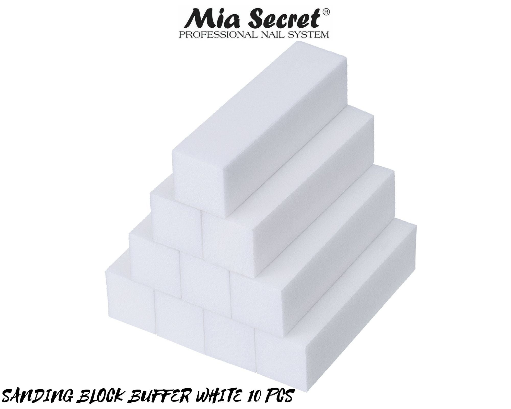 Mia Secret - SANDING BLOCK BUFFER WHITE (SB-WH) x 10 - Walmart.com
