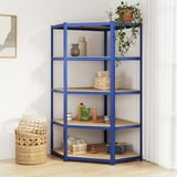 vidaXL Shelf Storage Bookshelf Shelving Unit 5-Layer Steel and ...