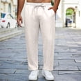 BLCHUNen Pants for Men Elastic High Waisted Loose Straight Leg ...
