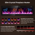 BREEZEHEAT 60” Electric Fireplace Insert, Wall Mounted Fireplace with ...