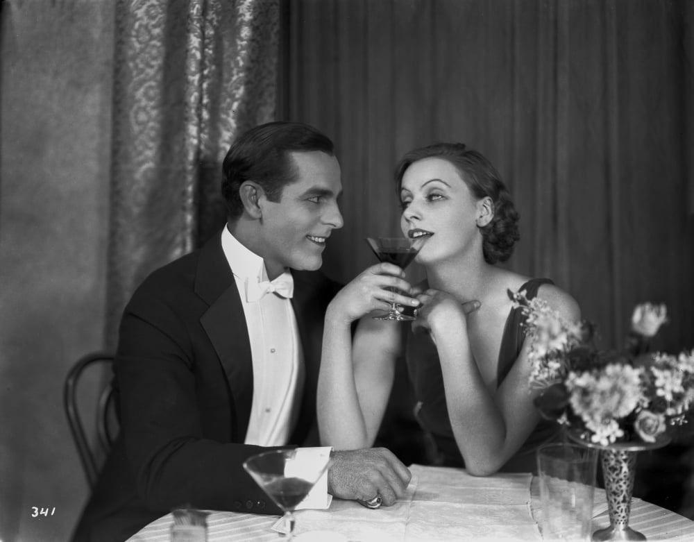 Greta Garbo wearing Black Gown with a Man Photo Print (8 x 10 ...