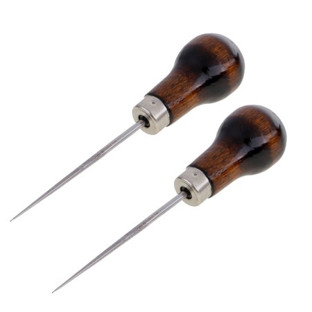 2 Pack Awl, Gourd Shape Awl Tailors Awl Wood Handle Scratch Awl Sewing ...