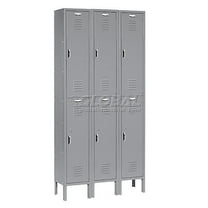 Global Industrial 254128GY 12 x 18 x 36 in. Double Tier Infinity Locker ...