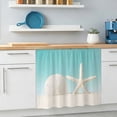 Beach Starfish Sand Dollar Cabinet Curtains 10" W x 11" L, Modern ...