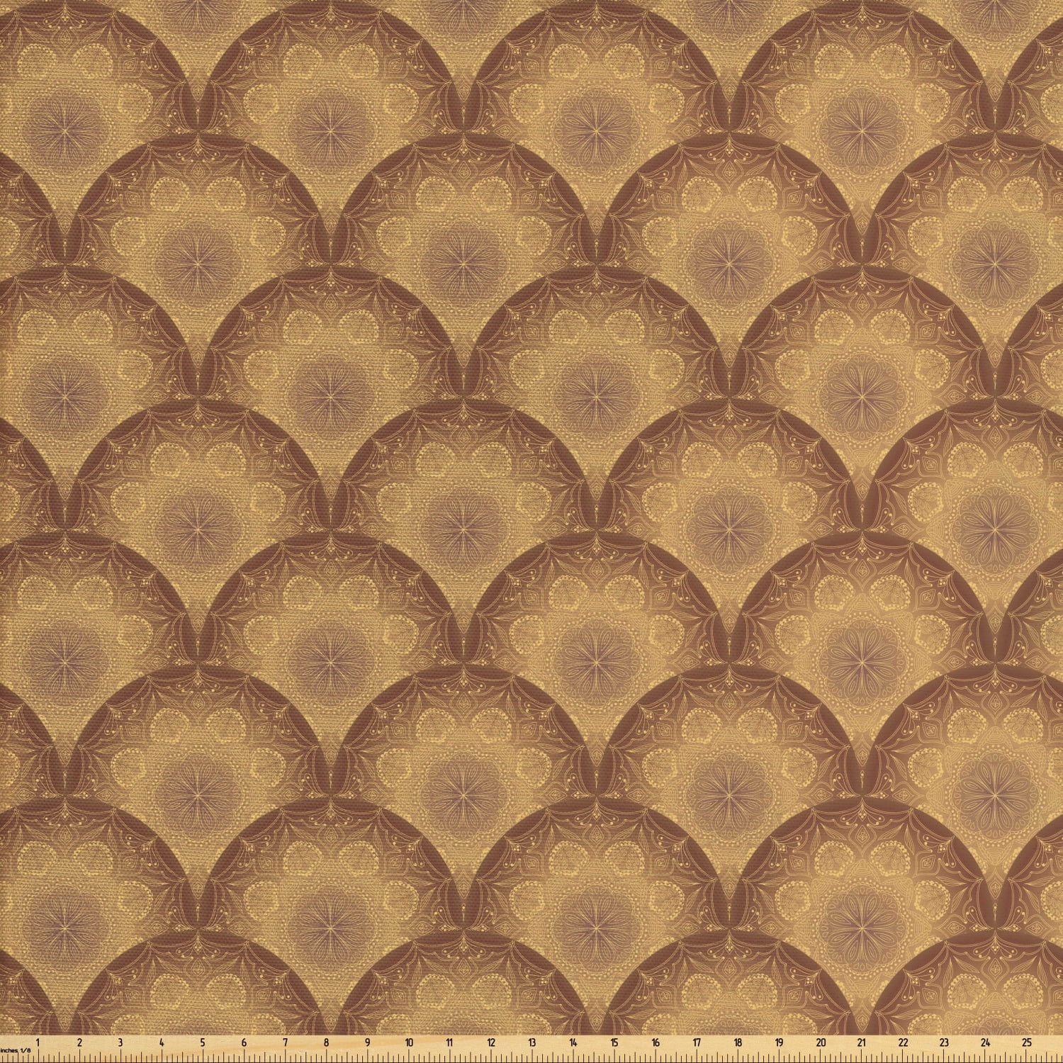 Ethnic Fabric by the Yard, Traditional Pattern with Floral Oriental ...