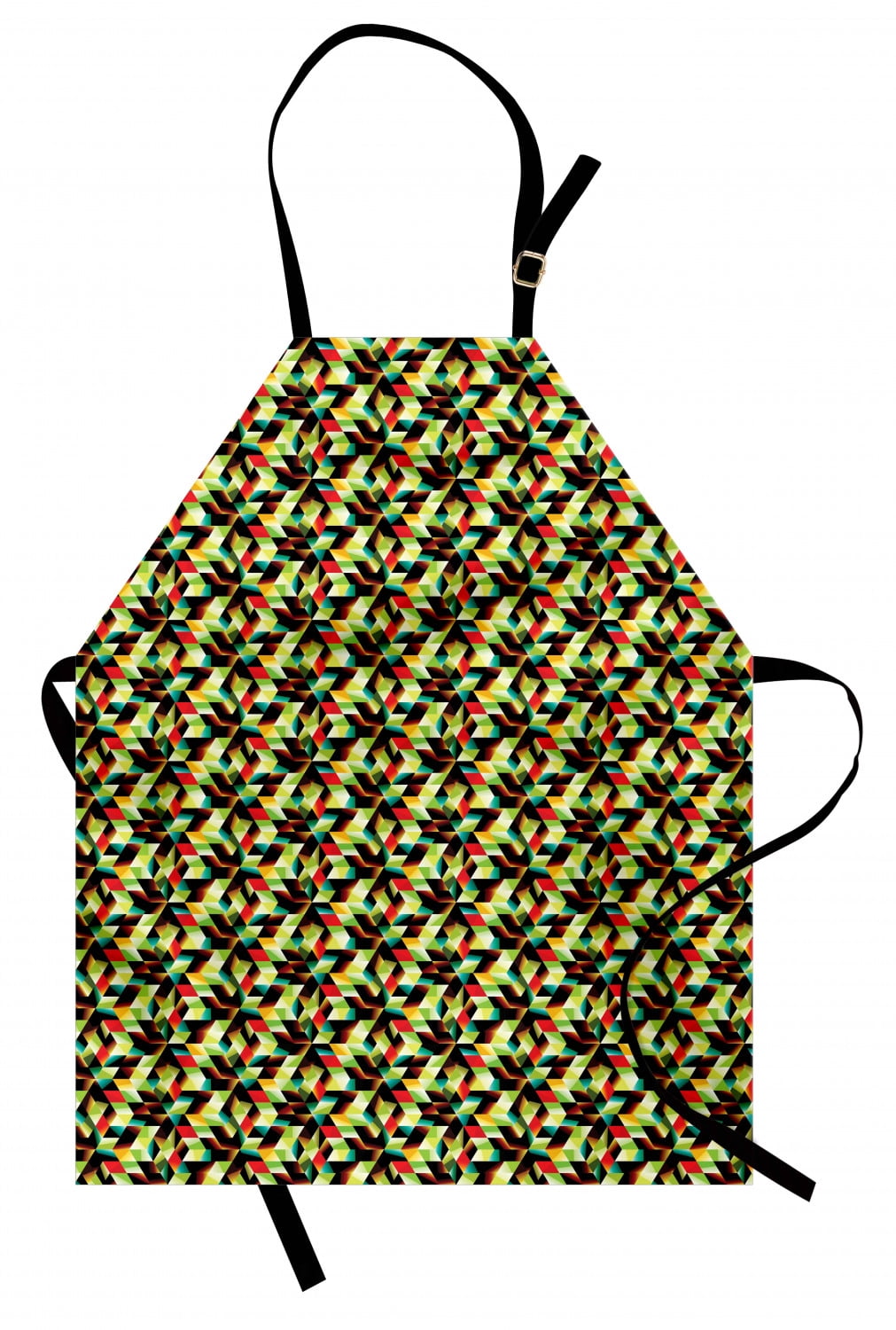 Colorful Apron Polygonal Pattern with Triangle Shapes Futuristic ...