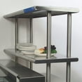 24" x 36" Stainless Steel Work Table With 2 Shelves | 18" Wide Double ...