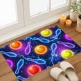 Bowling Door Mat 20x31.5 Inch Purple Blue Yellow Bowling Balls Bottles ...