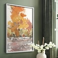 Watercolor Treeline Sketch II Framed Print in White Solid Wood 11 x 14 ...