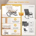 2PCS Papasan Rocking Chair with Foot Rest, Oversized Papasan Chair with ...