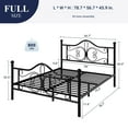 Allewie Full Size Vintage Metal Bed Frame with Butterfly Pattern Design ...