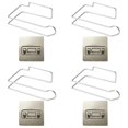 4Pc Paper Towel Holder, No Drill Adhesive Wall Mount, Stainless Steel ...