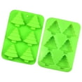 BIZHUA 6 Cavity Christmas Tree Silicone Mold, Nonstick Baking Pan for ...