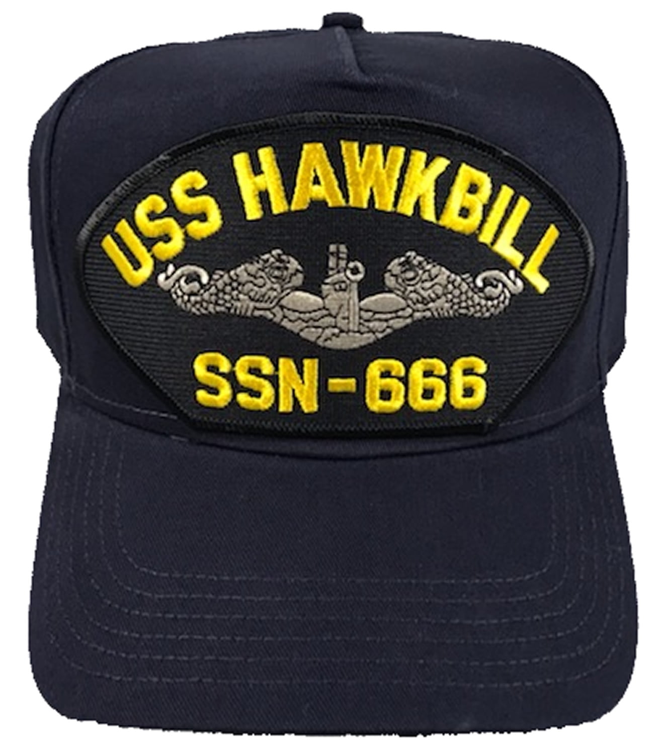 USS HAWKBILL SSN-666 SHIP HAT - NAVY BLUE - Veteran Owned Business ...