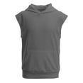 Byoo Big Boys Solid Waffle Knit Sleeveless Hoodie Casual with Kangaroo ...