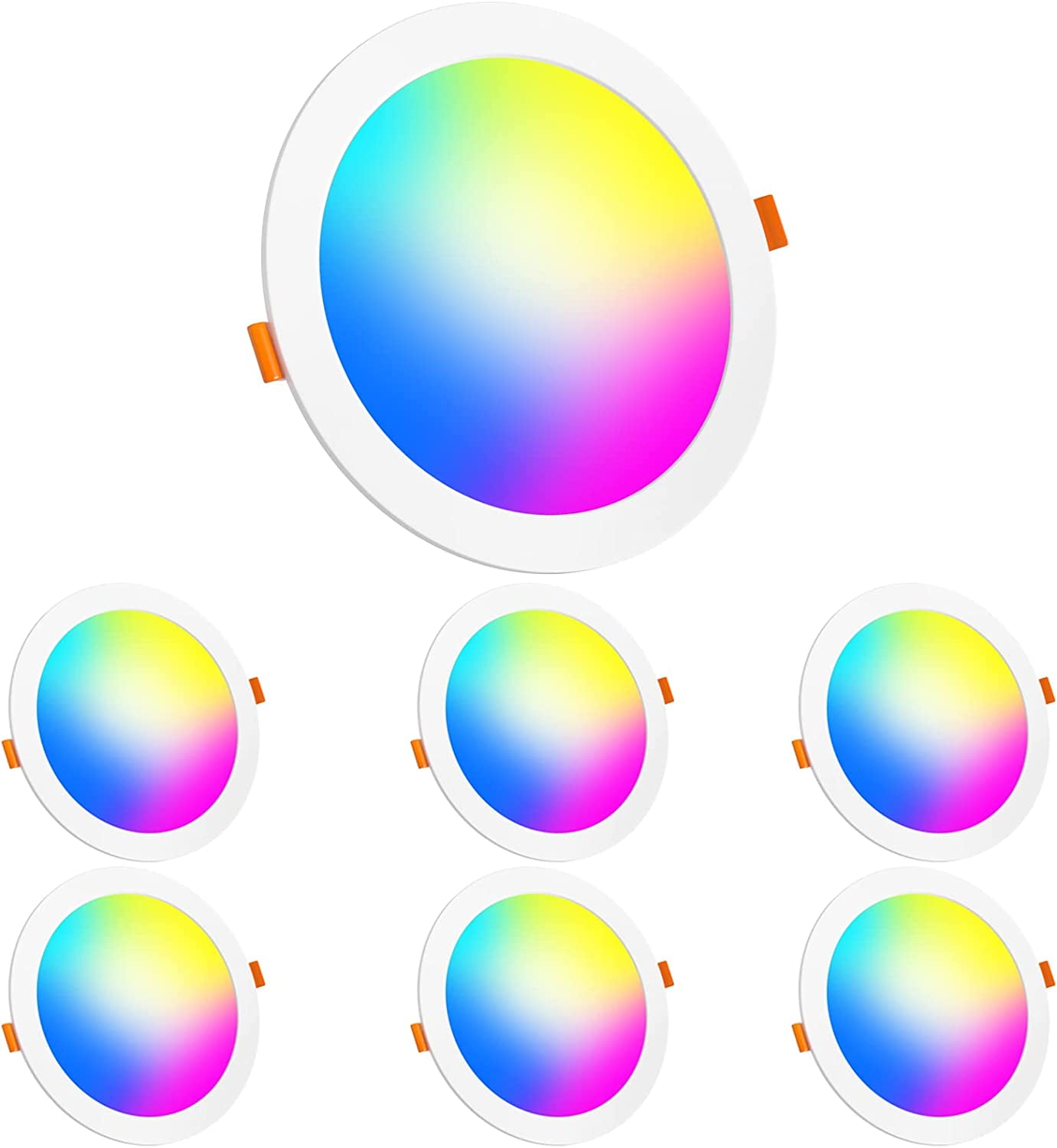 Smart Recessed Lighting 4 Inch Color Changing 12W LED Downlight, 1000 ...