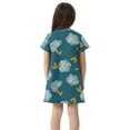 BZSMCE Short Sleeve dress Dress Casual Cotton Dresses-White Line Flower ...