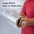 AIT Plastic Stretch Wrap Film for Moving, 18" x 1200 Ft Clear Shrink ...