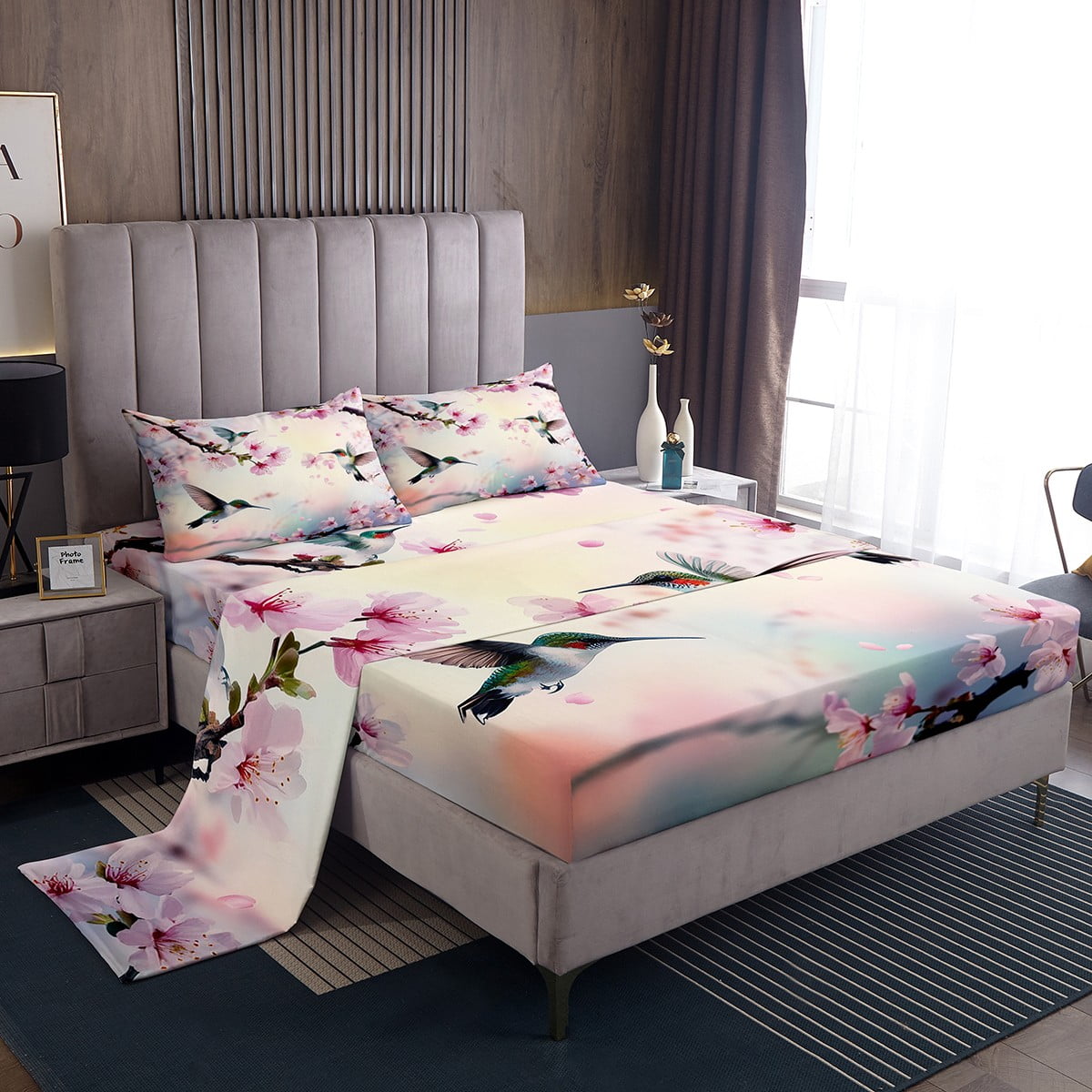 Click here for Yst Floral Hummingbird Bed Sheets Tropical Humming... prices